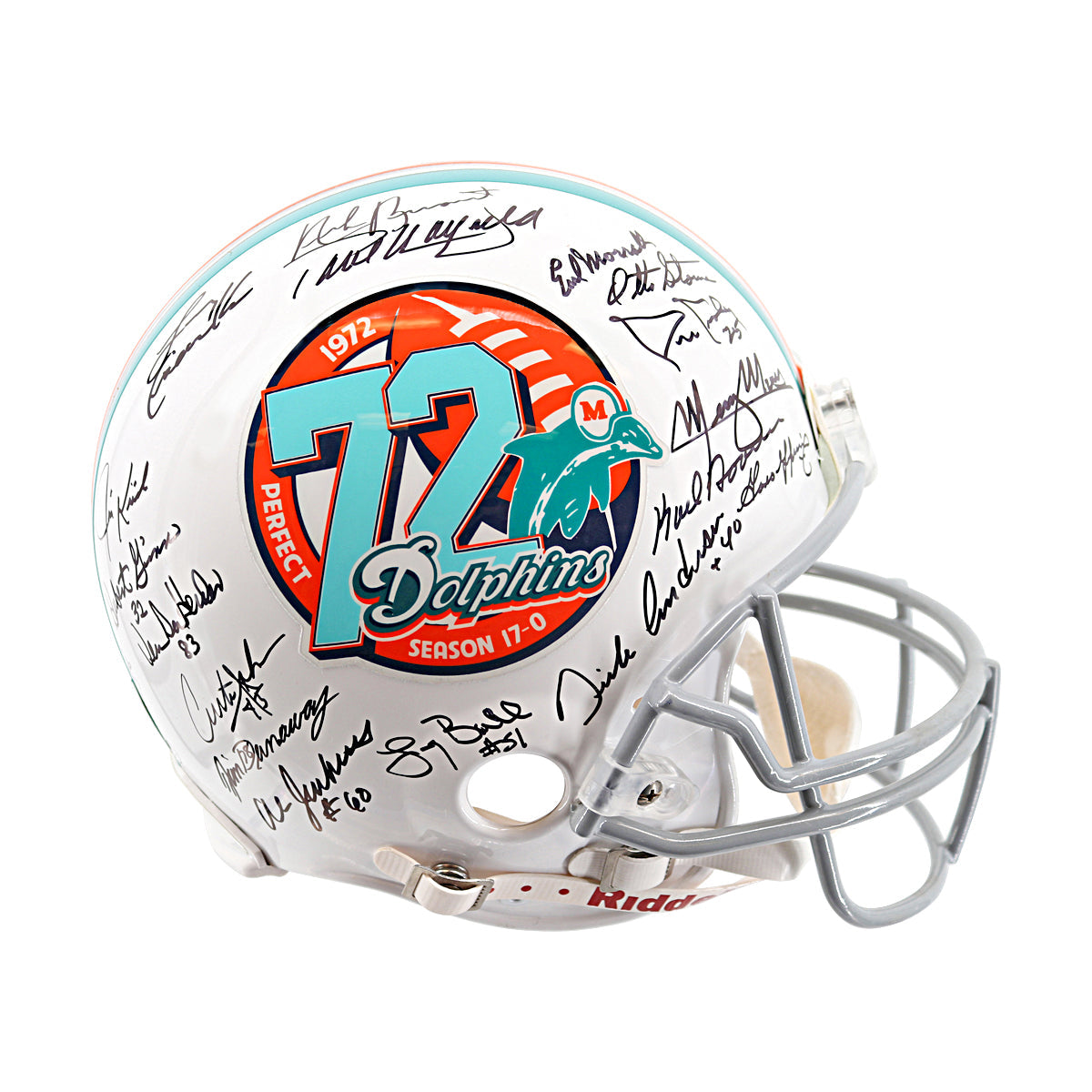 1972 Undefeated Miami Dolphins Multi Signed VSR-4 Proline Authentic He ...
