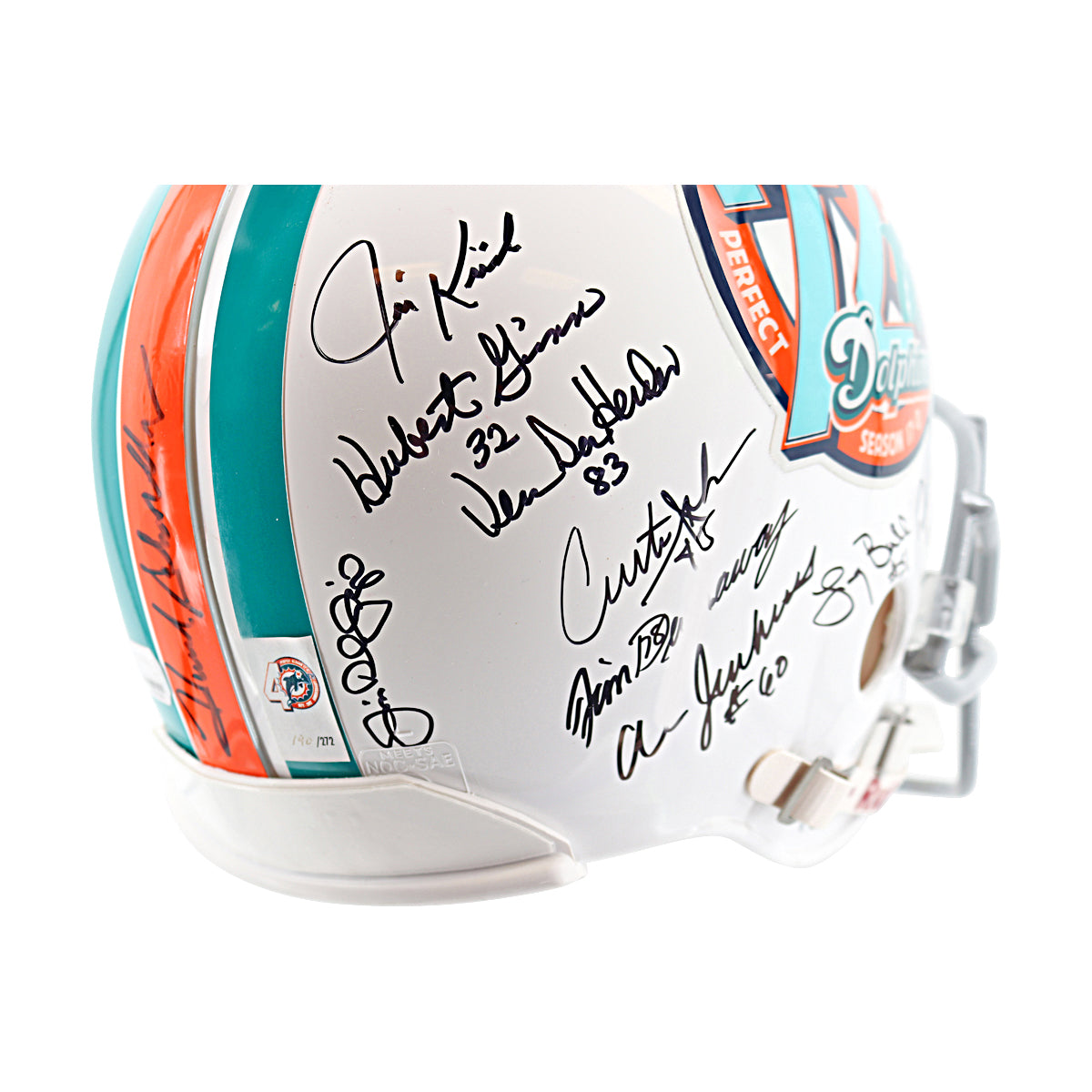 1972 Undefeated Miami Dolphins Multi Signed VSR-4 Proline Authentic He ...