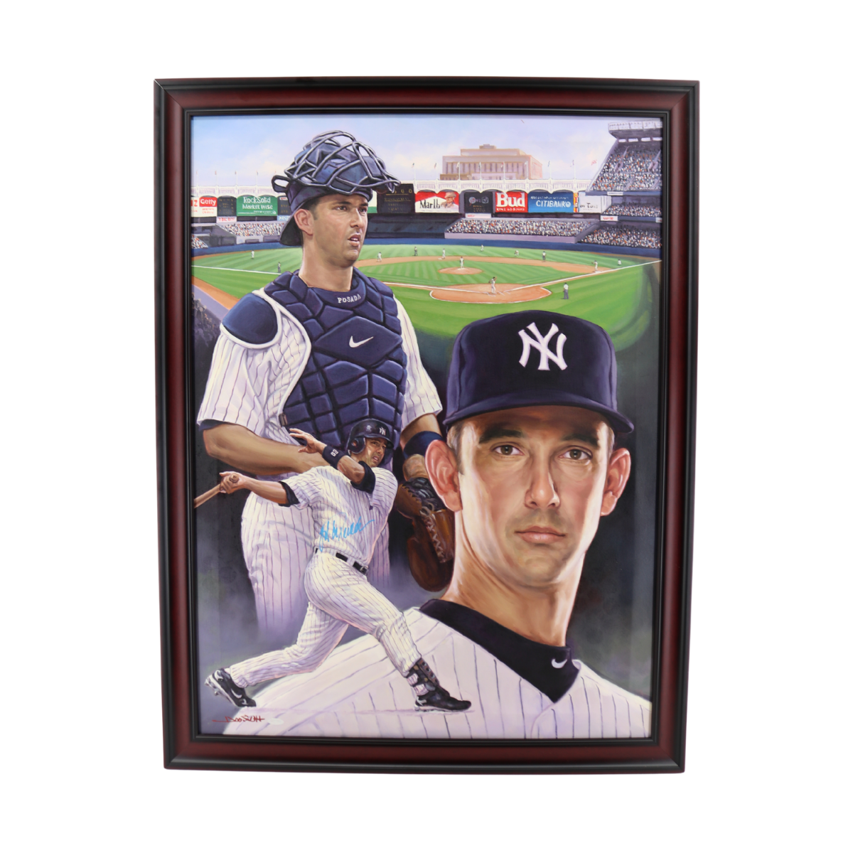 Jorge Posada New York Yankees Autographed Doo S. Oh Painted 24x32 Canv ...