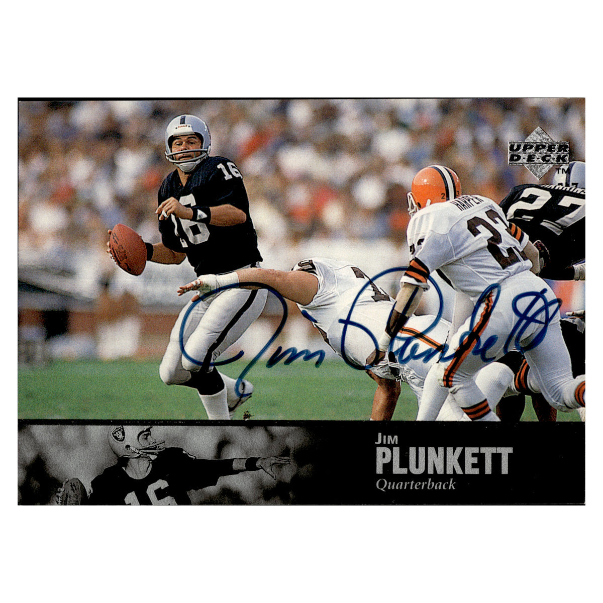 Jim Plunkett Oakland Raiders 1997 Upper Deck Autograph Card ...