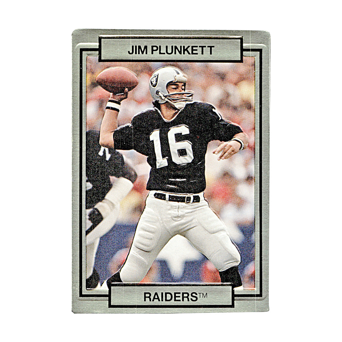 Jim Plunkett Las Vegas Raiders 1990 Hi-Pro Autograph Brail Football Ca ...