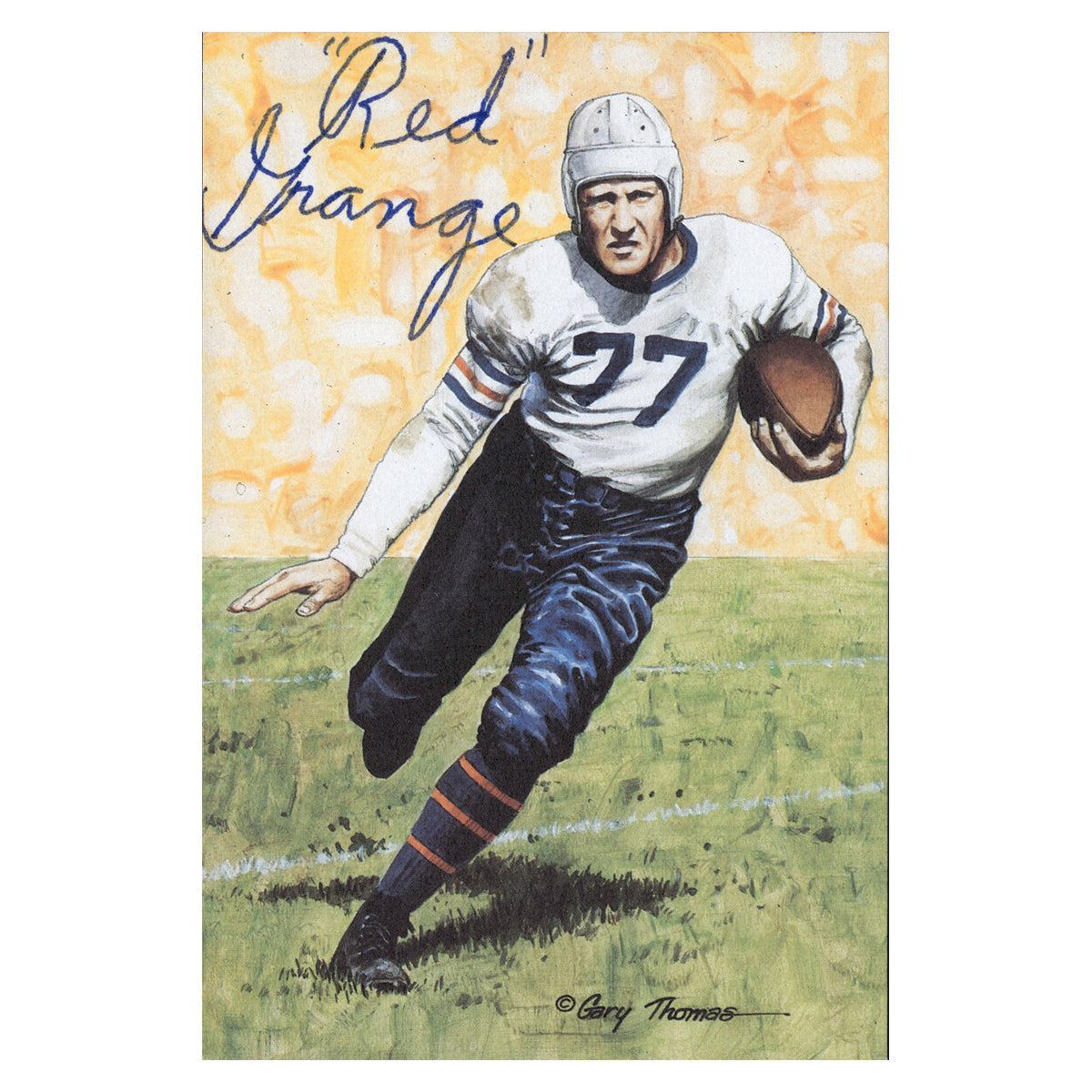 Red Grange Chicago Bears Autographed Signed Pro Football Hall Of Fame ...