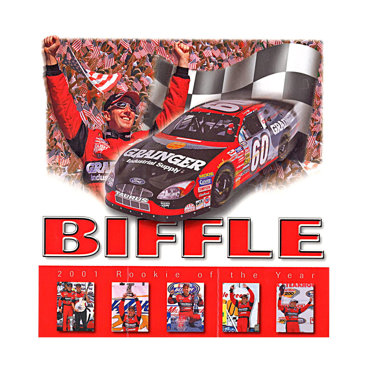 Gary Biffle Nascar Grainger Industrial Supply 8x10 Driver Card ...