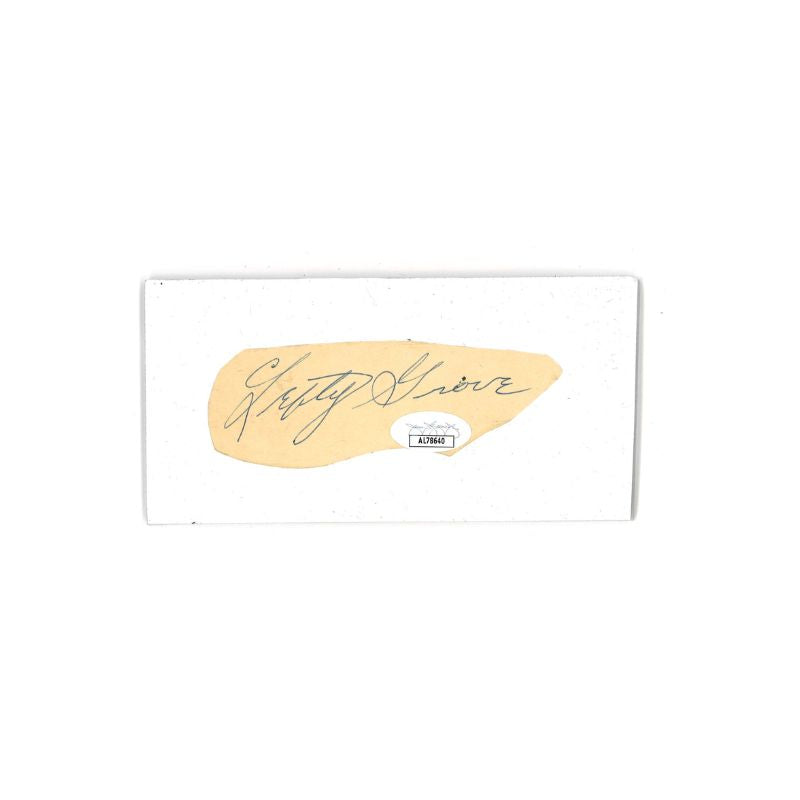 Lefty Grove Athletics Hall Of Fame Cut Autograph (JSA Auth ...