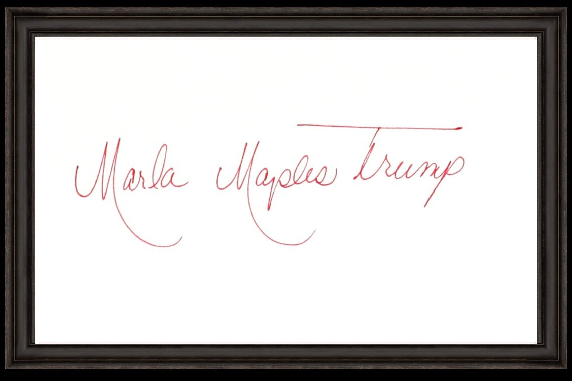Marla Maples Trump (Former Wife of President Donald Trump) Signed 3x5 ...