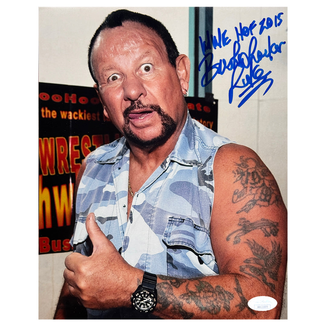 Bushwacker Luke Signed WWE HOF 2015 Inscription Pose 11 Wrestling Phot ...