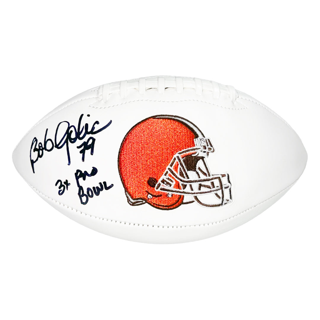Bob Golic Signed 3x Pro Bowl Inscription Cleveland Browns Official NFL ...