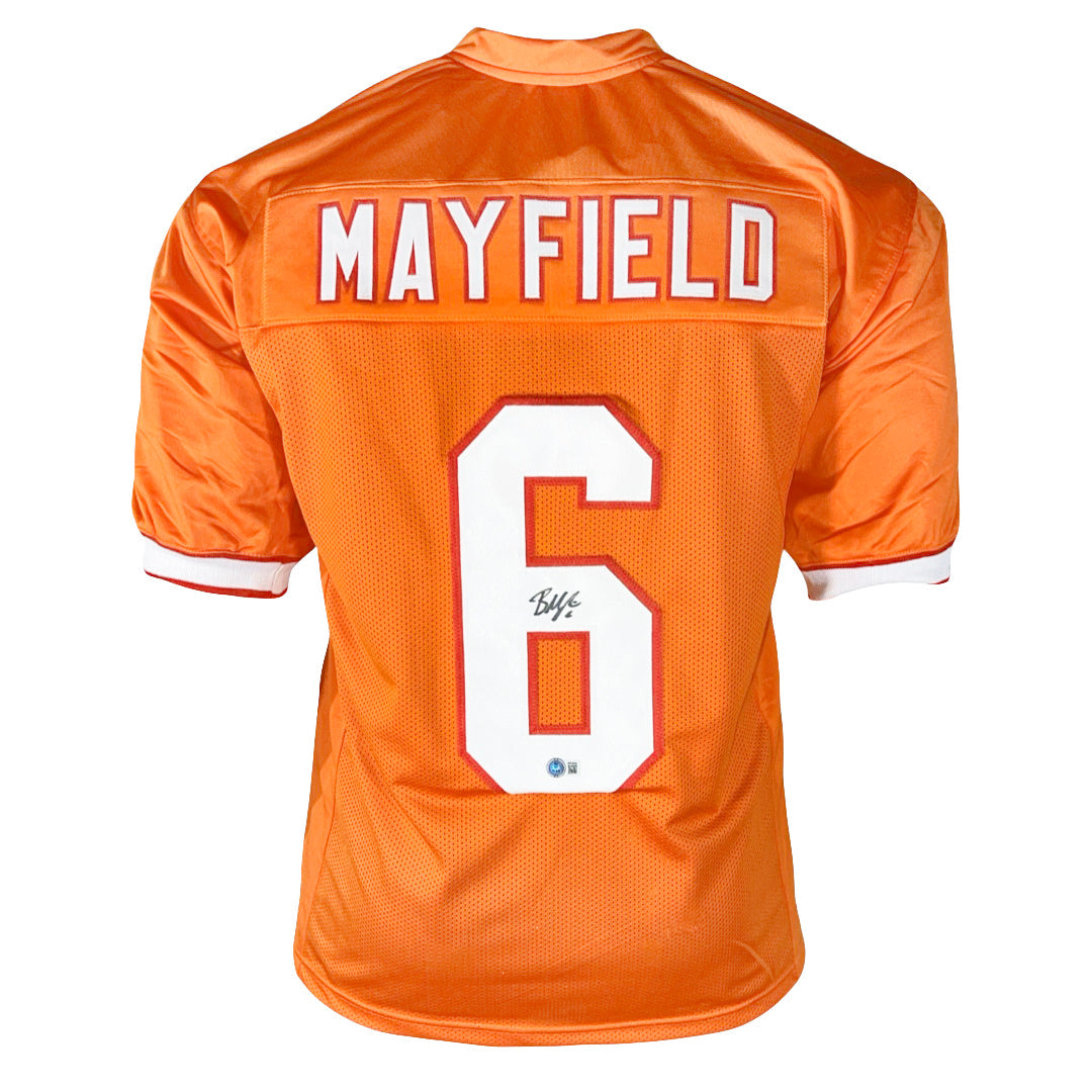 Baker Mayfield Signed Tampa Bay Alternate Orange Football Jersey (Beck ...