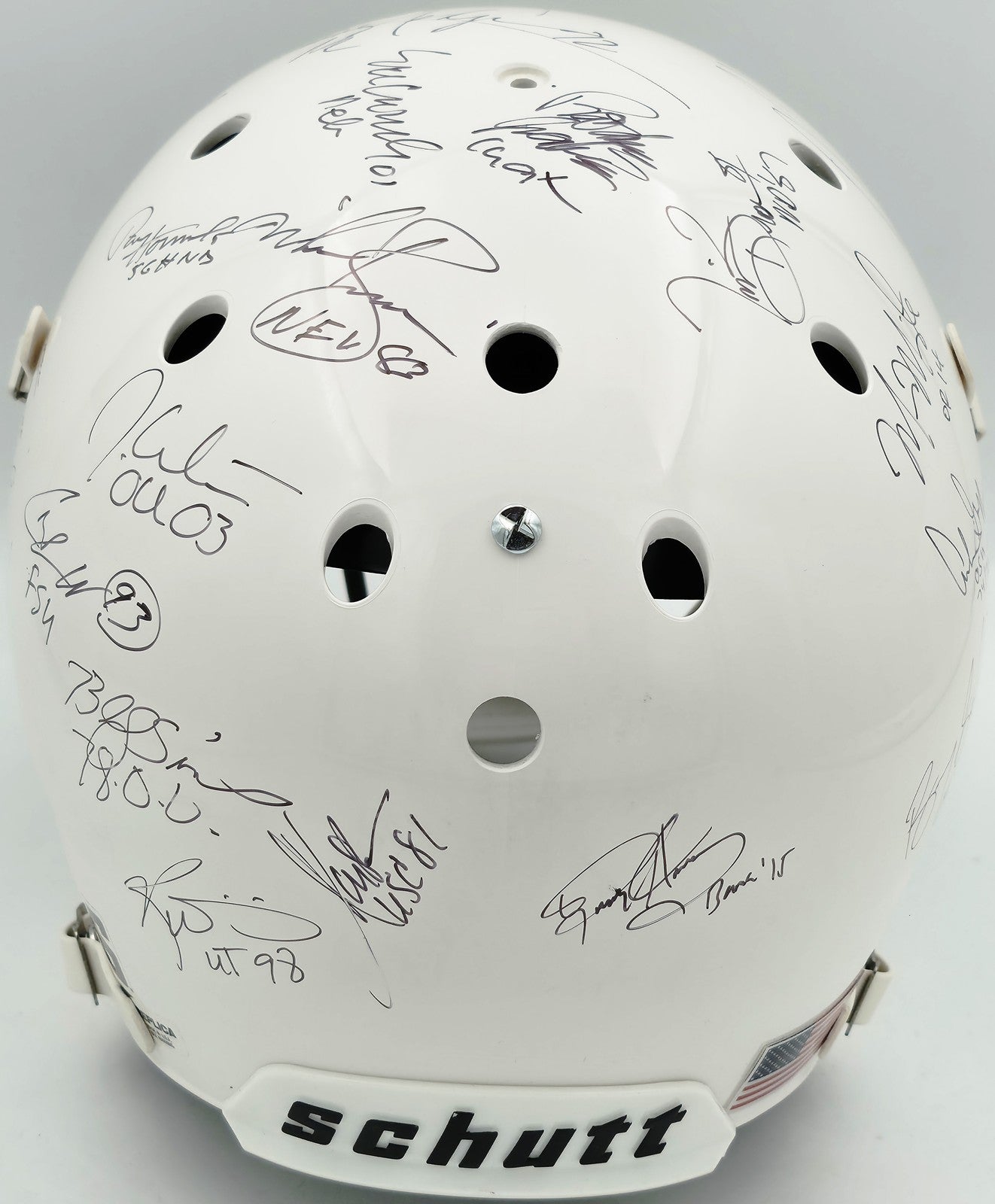 College Heisman Winners Auto White Full Size Schutt Helmet 24 Sigs Bar ...