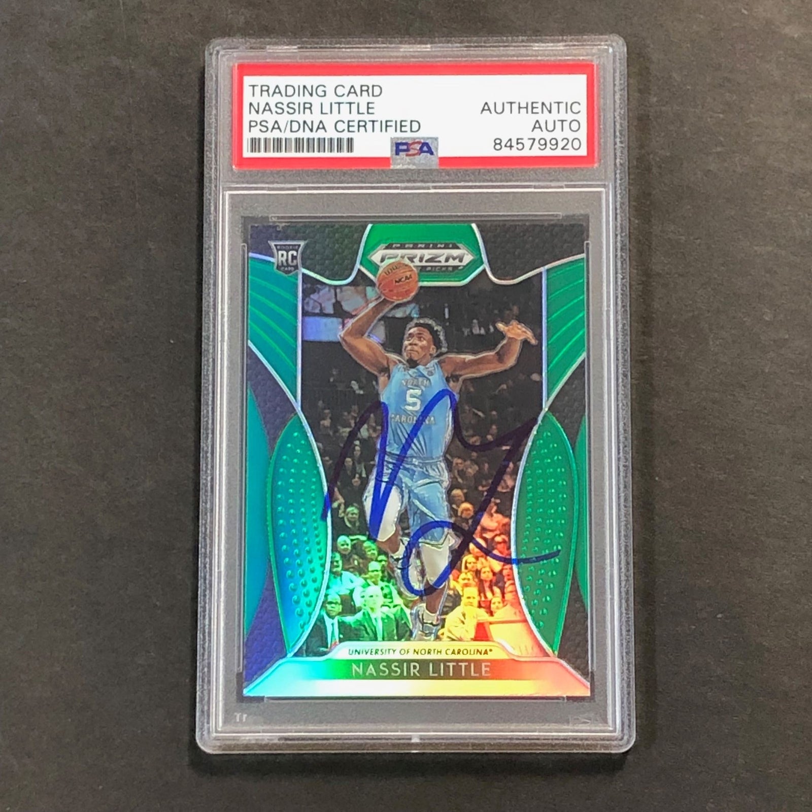2019 Panini Prizm Draft Picks Green #25 NASSIR LITTLE Signed Rookie Ca ...
