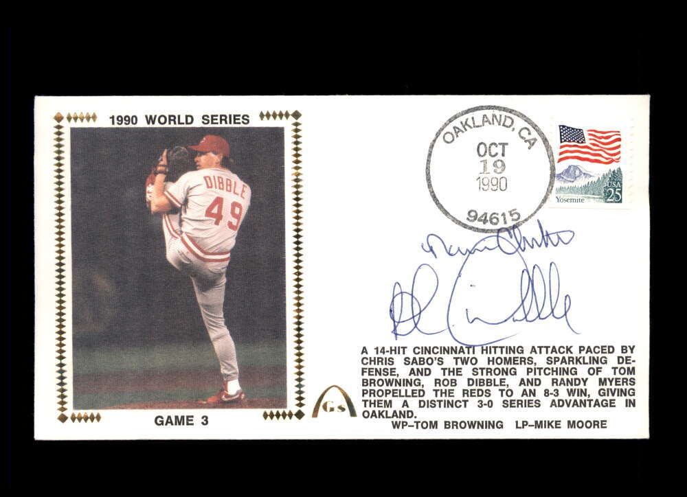 Rod Dibble Norm Charlton JSA Signed 1990 World Series FIrst Day Cover – CollectibleXchange