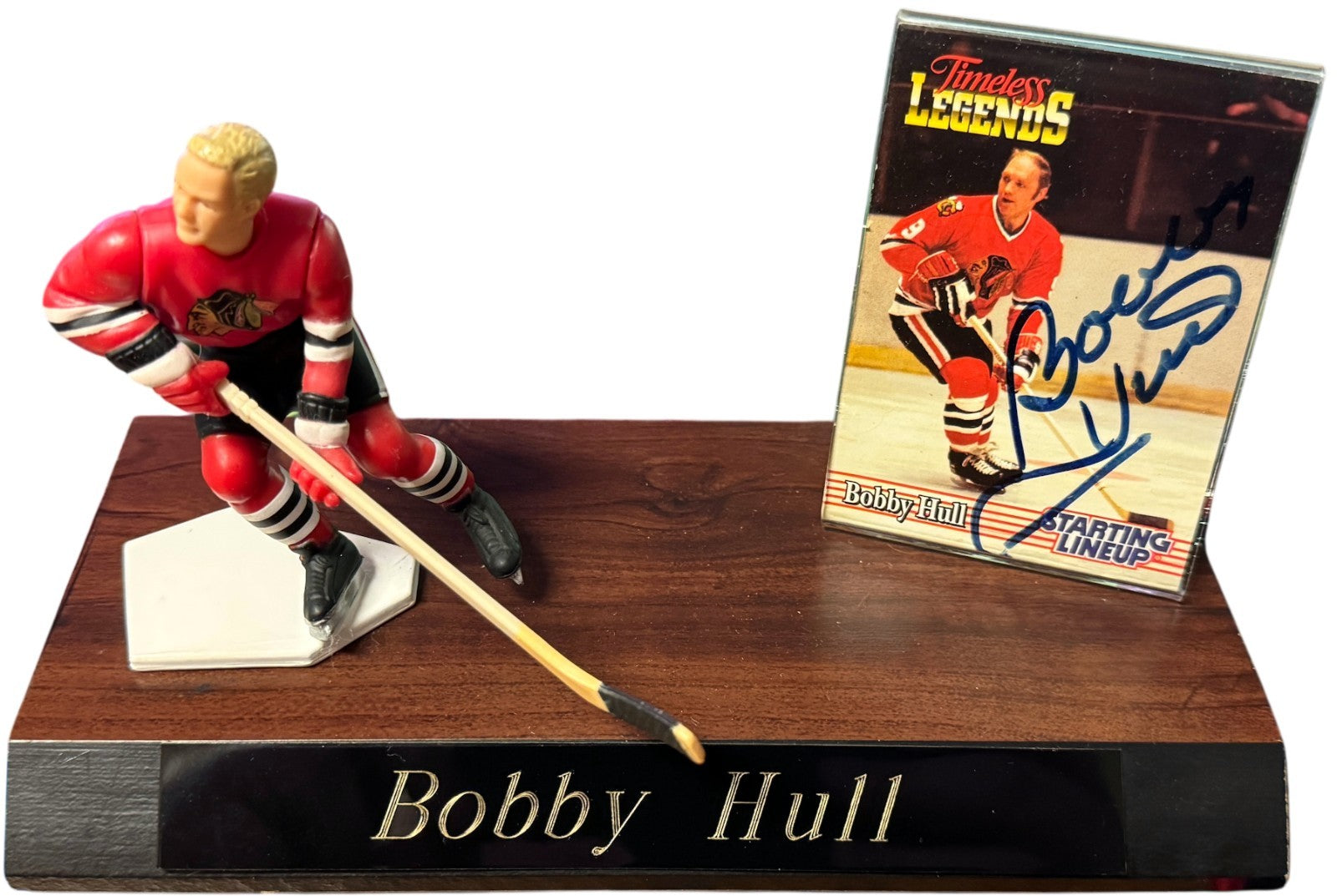 Bobby Hull Signed 1995 Kenner Starting Lineup Chicago NHL On Card Auto ...