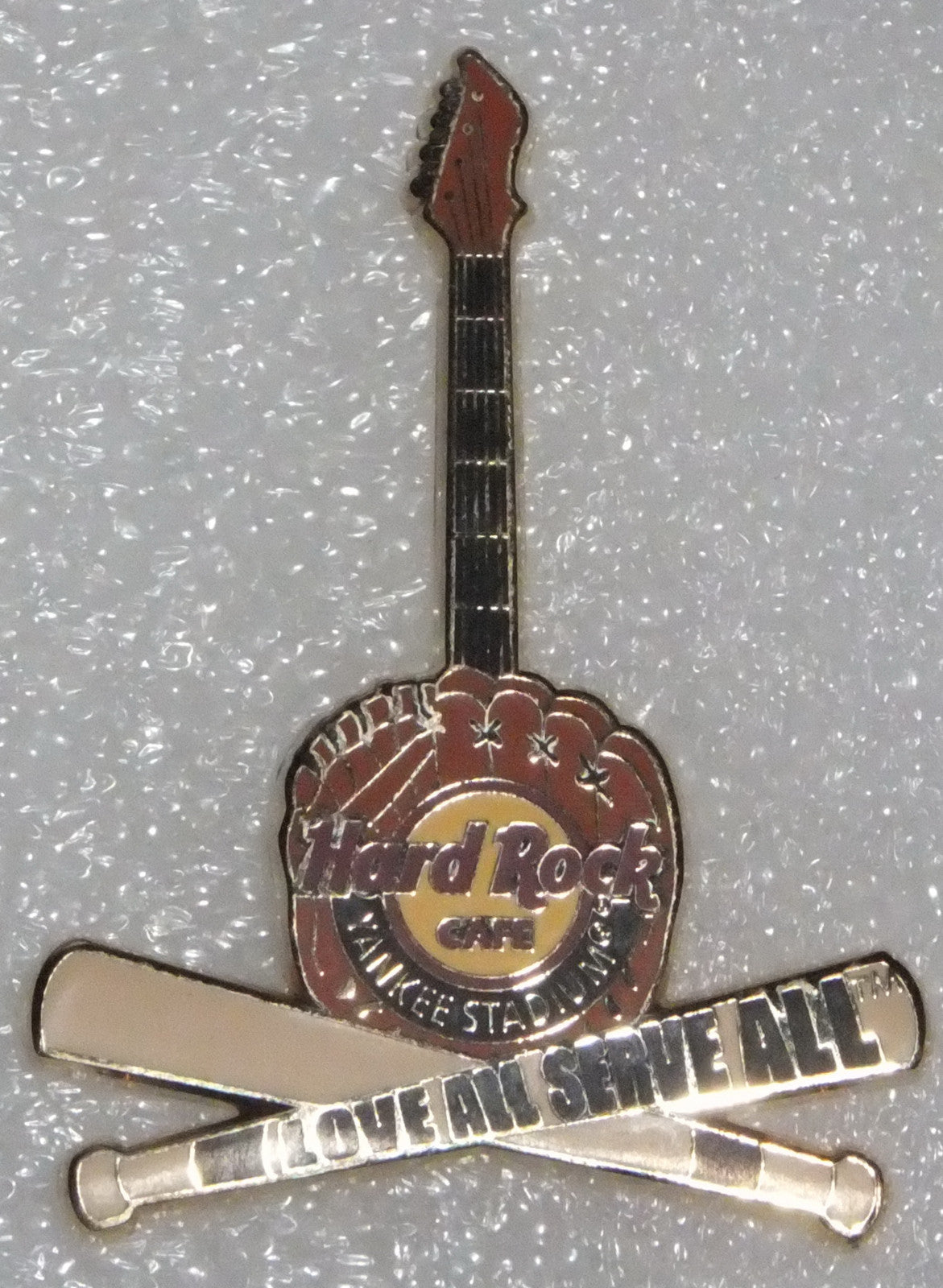 HARD ROCK CAFE YANKEE STADIUM NEW YORK HRC BASEBALL GLOVE GUITAR & BAT ...