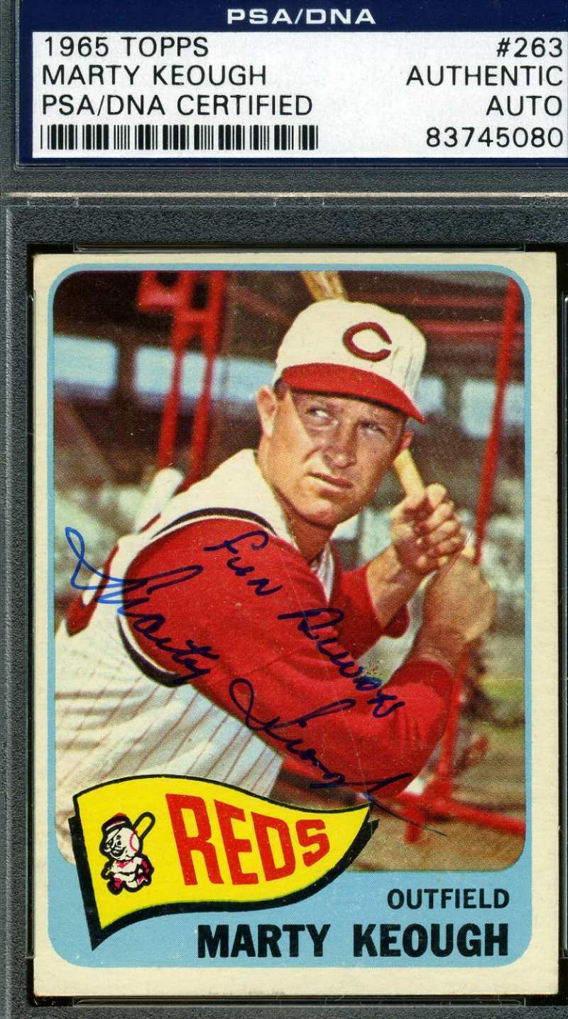 Marty Keough 1965 Topps Hand Signed Psa/dna Original Hand Authentic Au ...