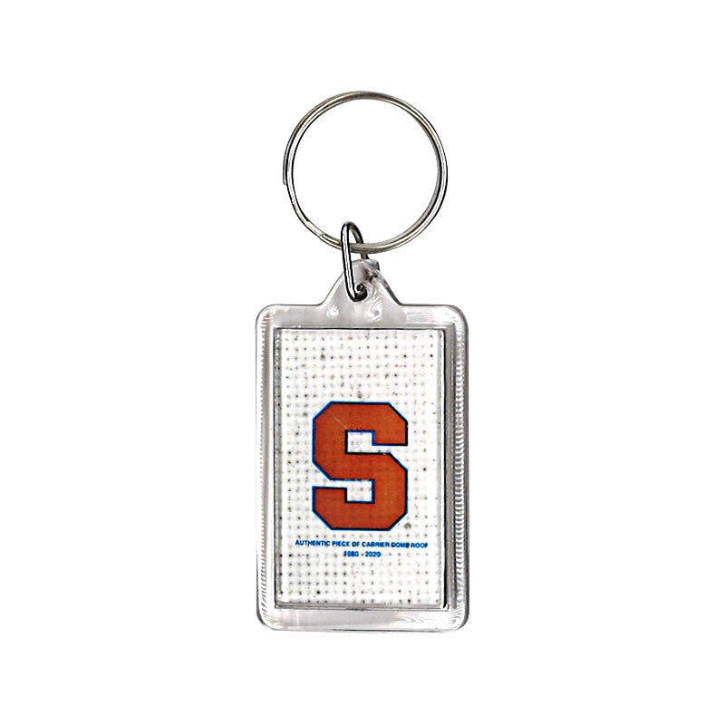 Syracuse University Keychain with an Authentic Piece of Carrier Dome R ...