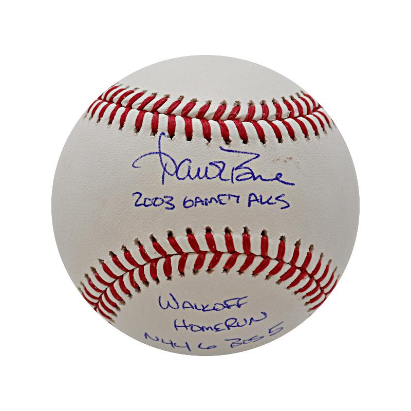 Aaron Boone New York Yankees Autographed Baseball Inscribed "2003 ALCS ...