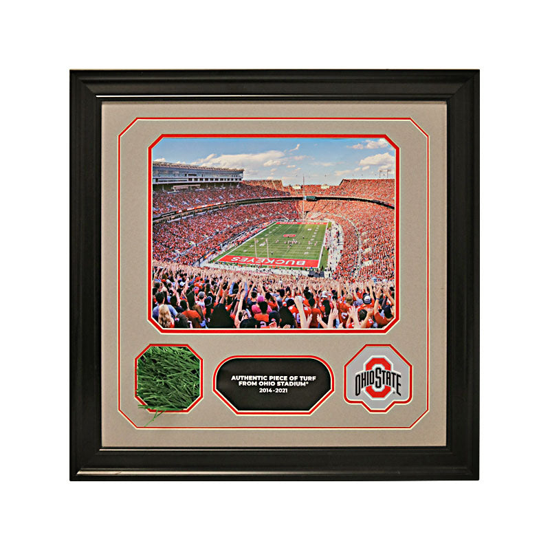 Ohio State Football Game Framed Photo Collage With Piece of Authentic ...