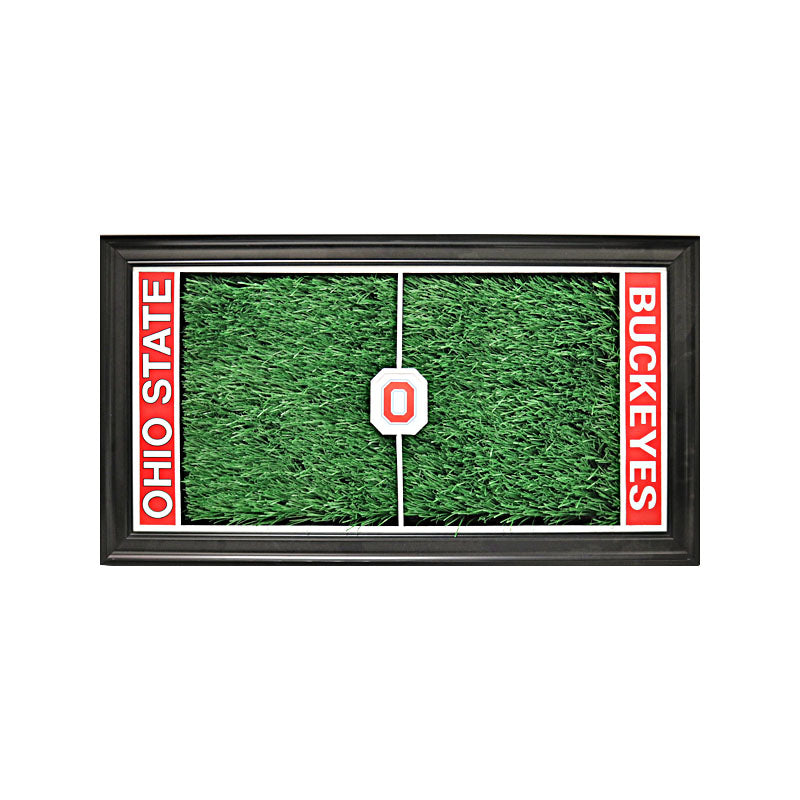 Ohio State Football Field Framed Collage With Large Piece of Authentic ...
